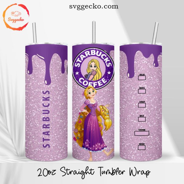 Rapunzel Disney Starbucks Coffee 20oz Straight Skinny Tumbler PNG ...