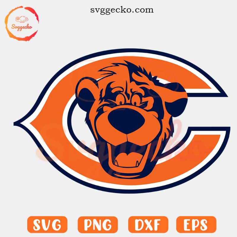 Chicago Bears Baloo Logo SVG, Bears NFL Disney SVG PNG Downloads - Gecko