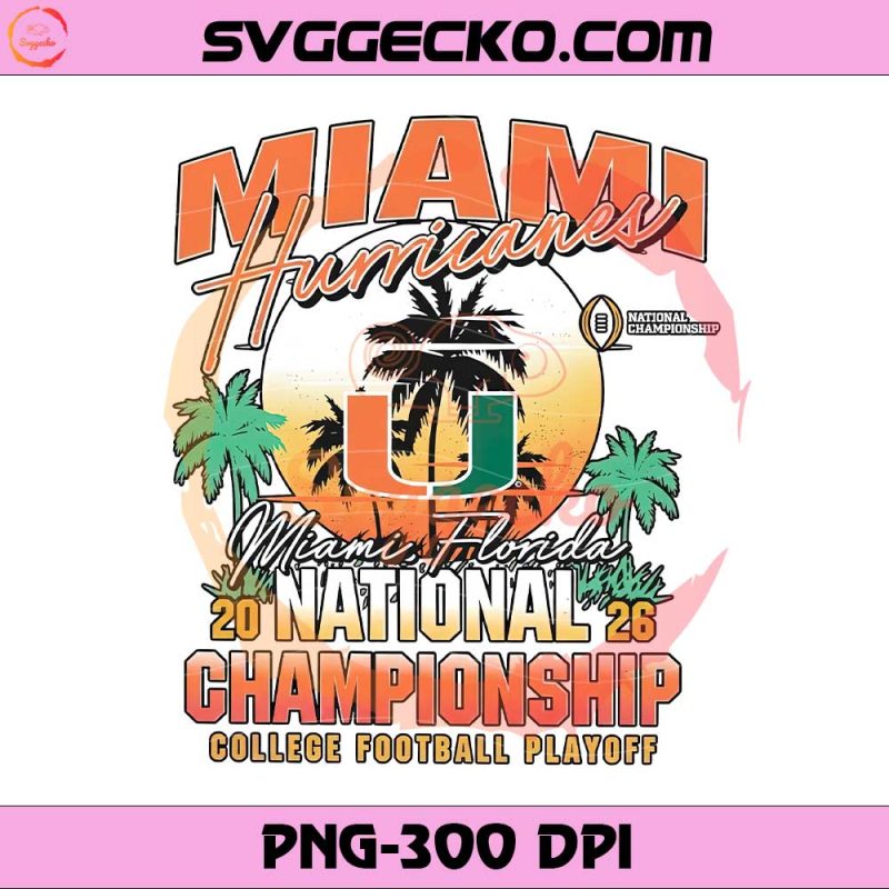Miami Hurricanes National Championship 2026 SVG