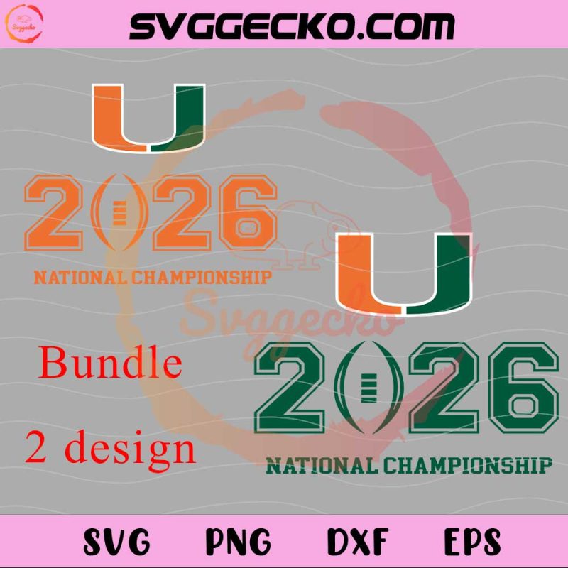Miami Hurricanes National Championship 2026 SVG